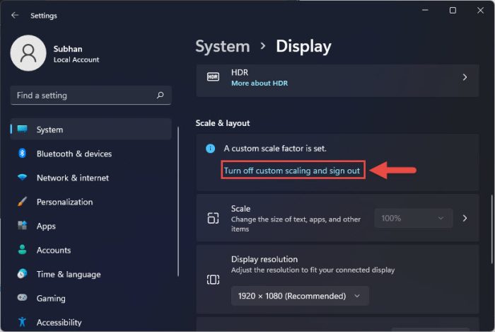 How To Change Screen Resolution And DPI Scaling In Windows 11