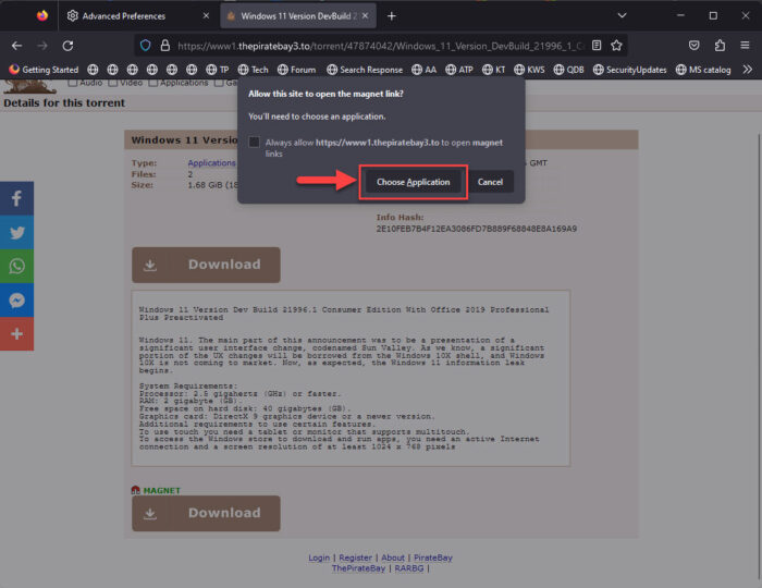 How To Open And Download Magnet Links Using Any Browser