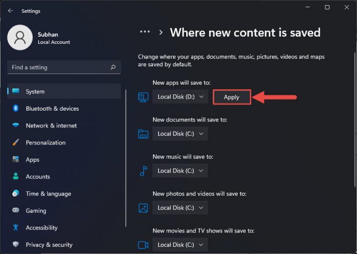 Change Default Installation Folder For Windows Apps