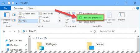 5 Ways To Show/Hide File Extensions In Windows 10