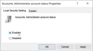 Enable, Disable Or Delete Built-In Administrator Account In Windows 10