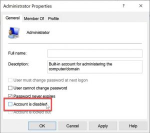 Enable, Disable Or Delete Built-In Administrator Account In Windows 10
