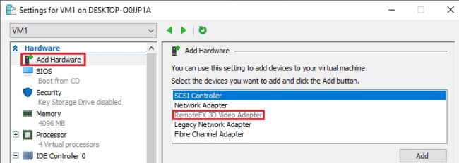 How To Enable RemoteFX VGPU Support In Hyper-V