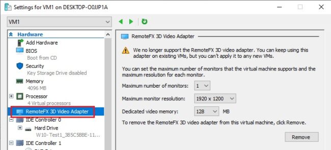 How To Enable RemoteFX VGPU Support In Hyper-V