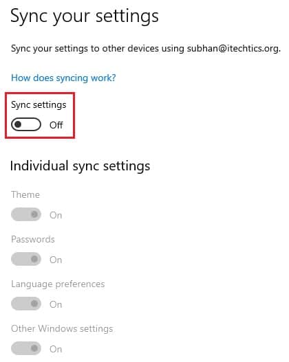 How To Enable Disable Or Troubleshoot Windows 10 Sync Settings