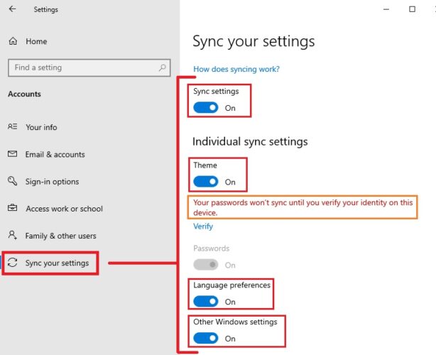 How To Enable, Disable, Or Troubleshoot Windows 10 Sync Settings
