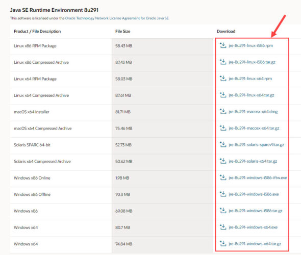 Download And Install Java 8 Update 291