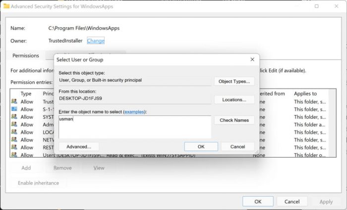 How To Access The WindowsApps Folder In Windows