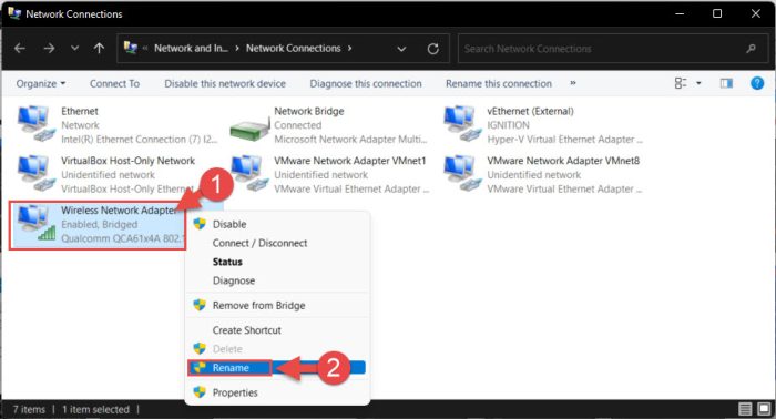 How To Change Network And Network Adapter Names In Windows 11