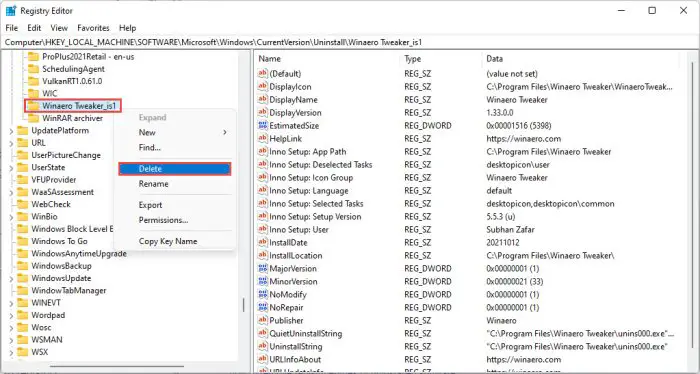 How To Uninstall Programs Using Windows Registry