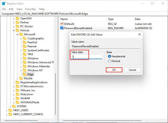 How To Enable Or Disable Reveal Password Button In Windows 11/10 How To Enable Or Disable Reveal Password Button In Windows 11/10