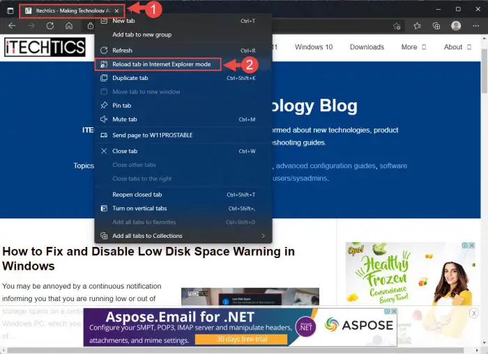 How To Enable And Use IE/Compatibility Mode On Microsoft Edge