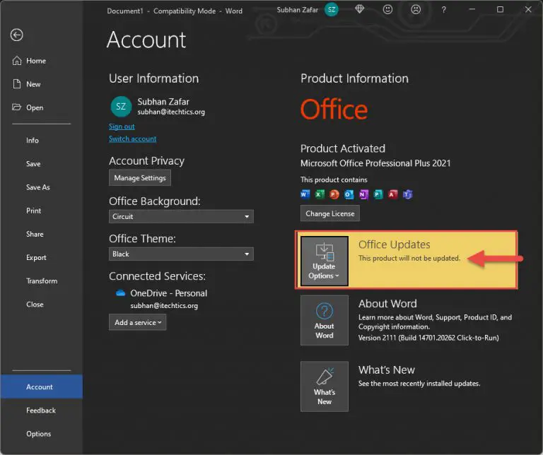 5 Ways To Disable Microsoft Office 2021 Automatic Updates