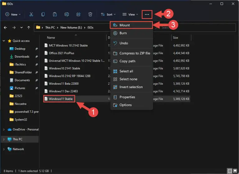 How To Mount ISO Images In Windows 11/10