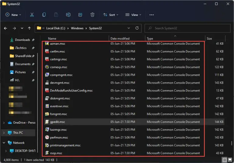 List Of Microsoft Management .MSC Files In Windows