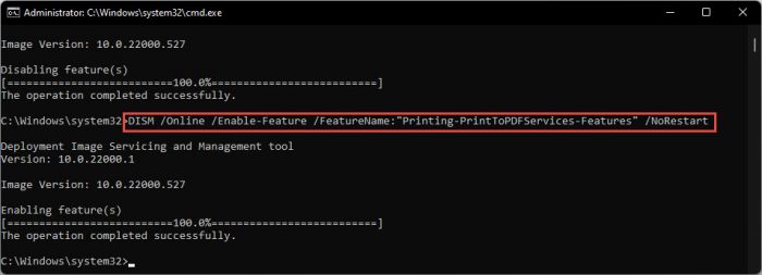 How To Restore Missing "Print To PDF" Option In Windows 11/10
