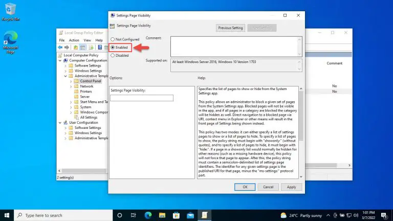 How To Hide Settings Pages In Windows 11/10