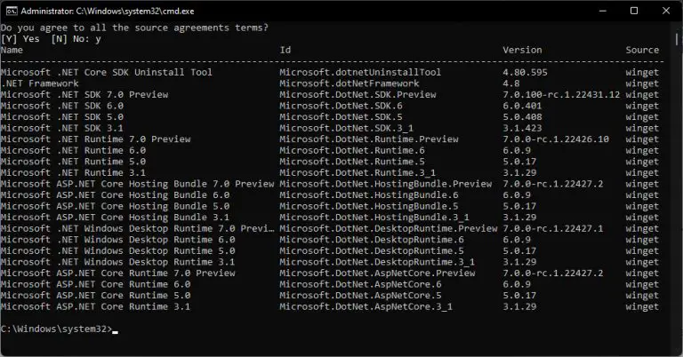 Install Any .NET Version Using Command Line