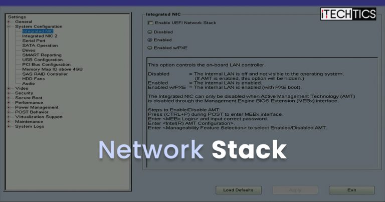 What Is Network Stack In Uefibios 