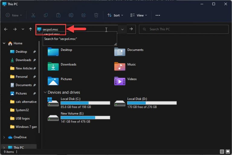 How To Enable Local Security Policy (secpol.msc) In Windows 11 (Home + Pro)