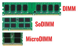 RAM Sizes: DIMM VS. SODIMM VS. MicroDIMM