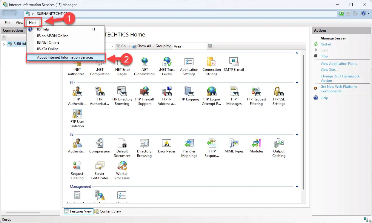 5 Ways To Check Installed Version Of IIS In Windows 5 Ways To Check Installed Version Of IIS In Windows