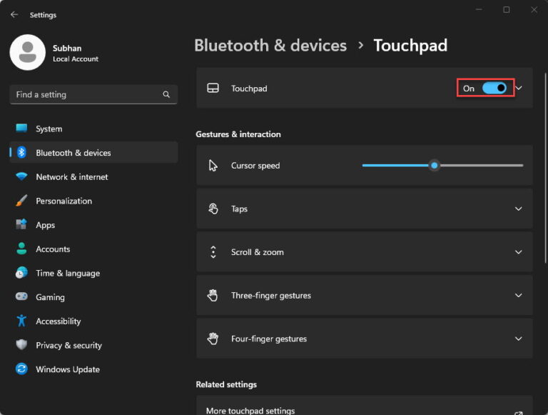 How To Disable Or Enable Touchpad On Laptop