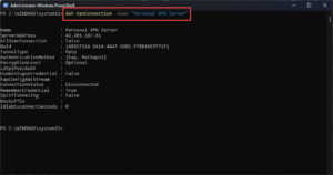 How To Add, Manage VPN Connection In Windows Using PowerShell