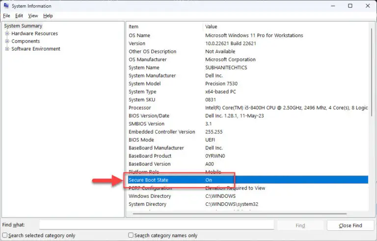How To Check And Enable Secure Boot And Tpm 20 For Windows 11 7647