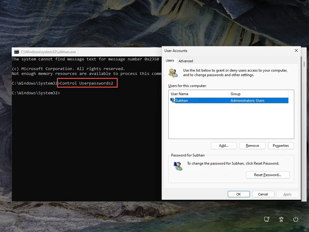 How To Reset Forgotten Windows 11 Local Account Password Without Software