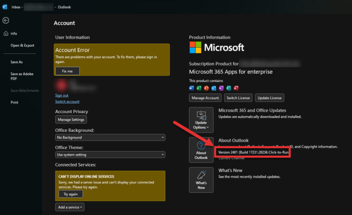 Easy Fix For "Microsoft Outlook Requires An Update Before It Can Start" Error