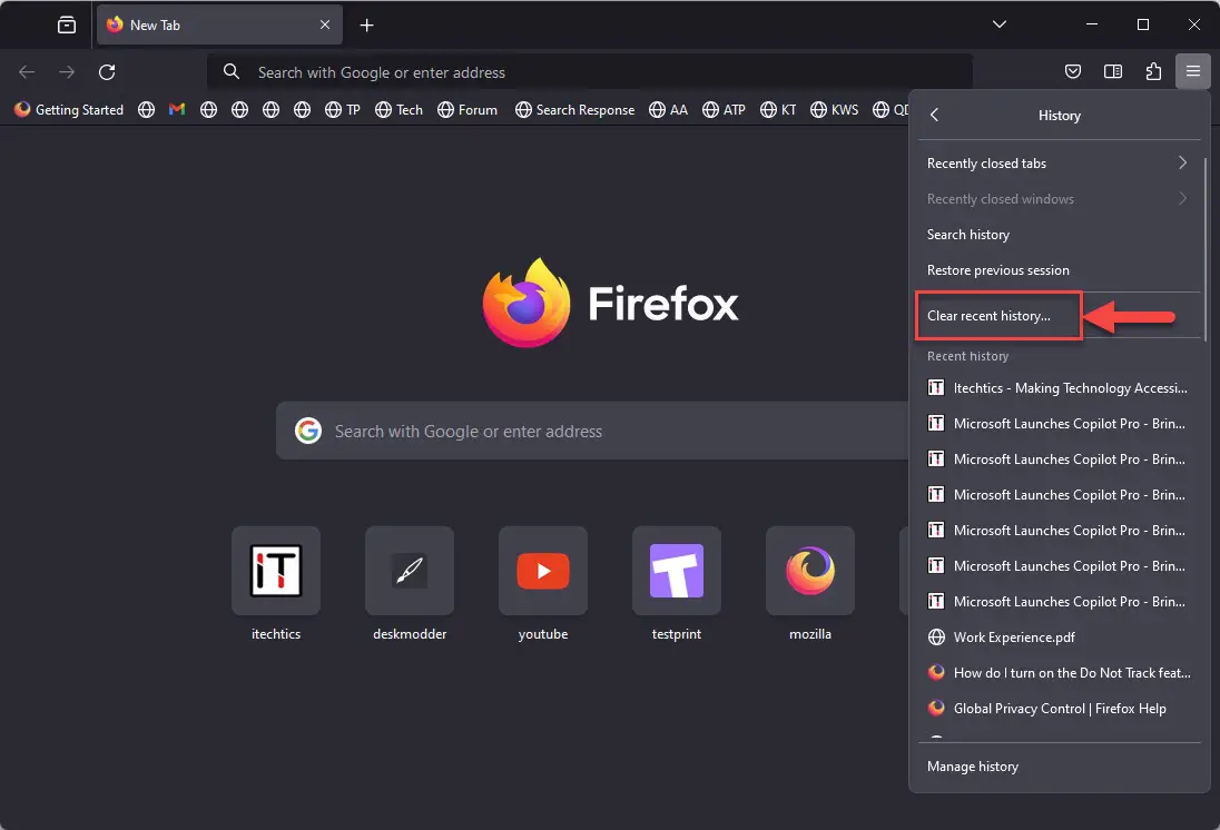 How To Clear, Delete Browsing History In Any Browser