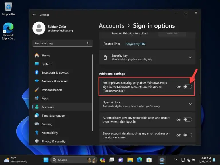 How To Fix The "Remove" PIN Option Grayed Out Issue In Windows